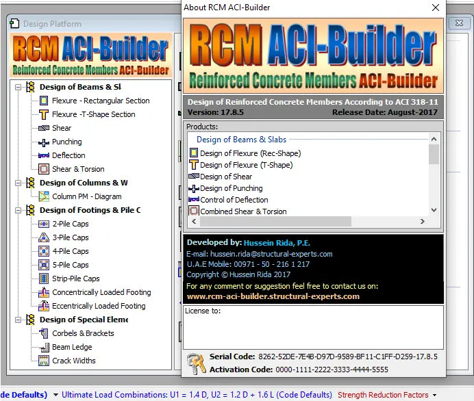 RCM ACI Builder v17.8.5 - Damas Wiki
