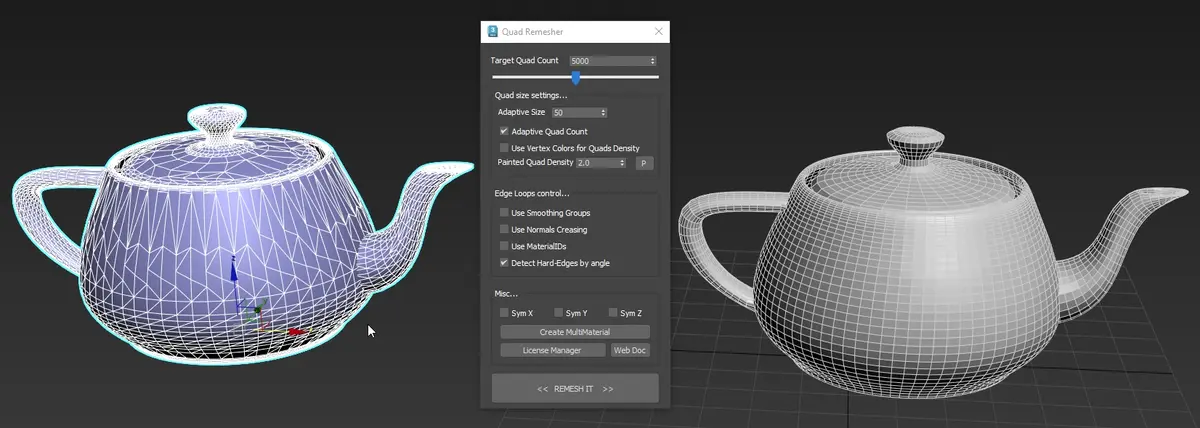 Exoside QuadRemesher iND for 3ds Max 2023-2026 - Damas Wiki