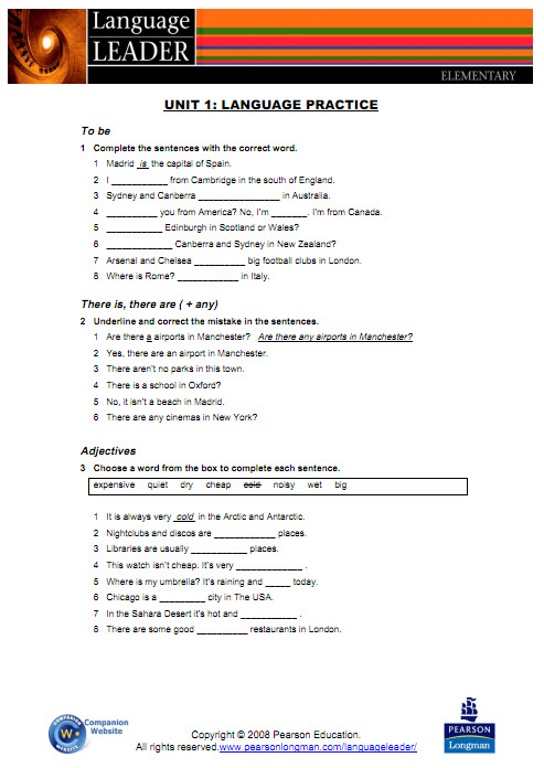 Language Leader Elementary Coursebook+Audio, Workbook+Audio ...