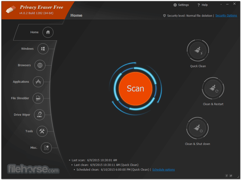 لحذف أثار التصفح Privacy Eraser Free 4.31.0 Build 2421 + Portable ...