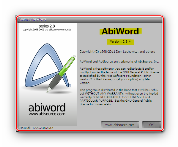 AbiWord 2.9 - Damas Wiki