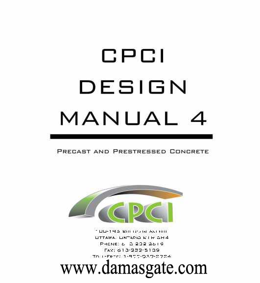 CPCI Design Manual - 4th Ed, Canadian Precast & Concrete Institue ...
