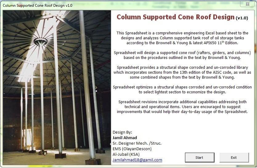 Spreadsheet Column Supported Tank Roof - Damas Wiki